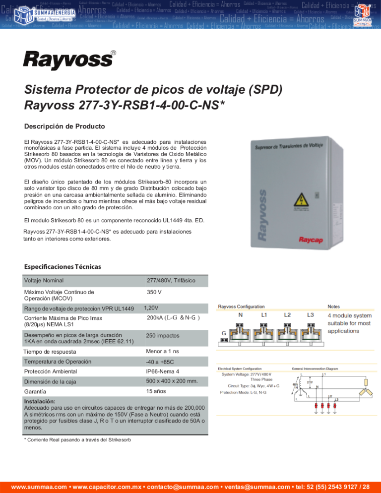 Supresores de Voltaje Transitorios (TVSS) – summaa.com